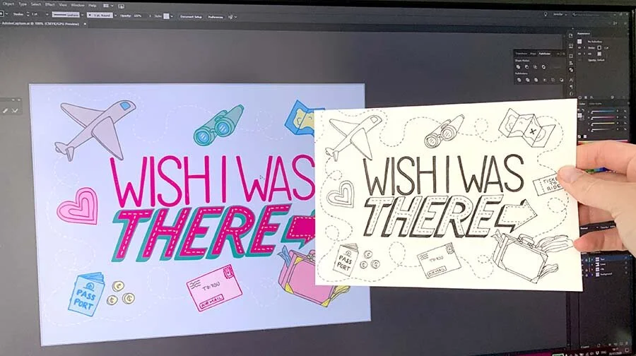 Digitizing A Hand Drawn Illustration - Beginning Hand Lettering ...