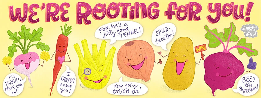 Root Vegetable Pun Illustration - Food Pun Illustration | Jennifer ...