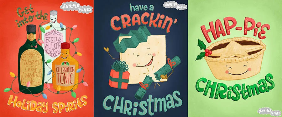 Food Pun Illustration - Holiday Illustration | Jennifer Hines ...