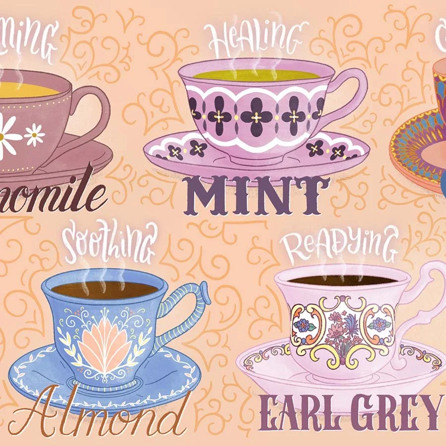 Teacups and Tea Names Illustration - Tea Illustration | Jennifer Hines ...