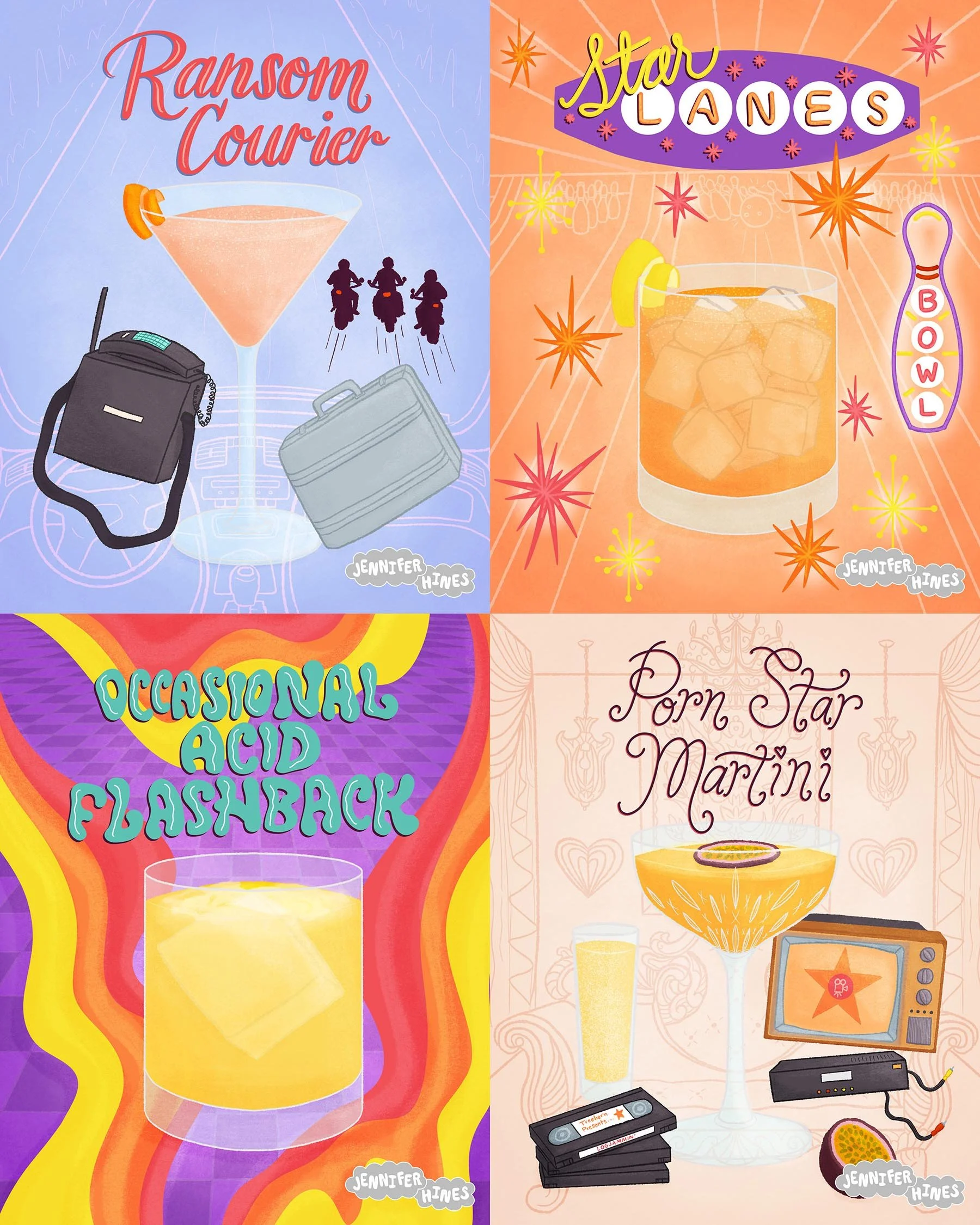 Big Lebowski Cocktail Illustration - Food and Drink Editorial ...