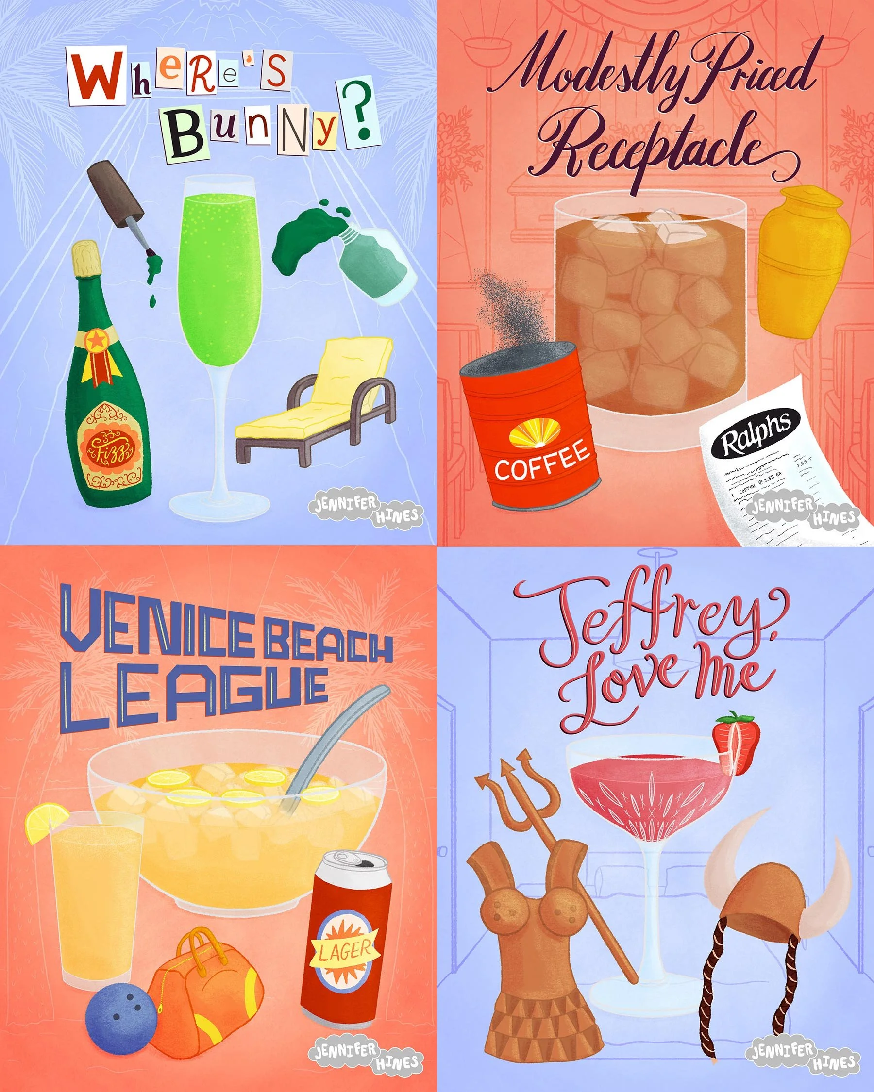 Big Lebowski Cocktail Illustration - Food and Drink Editorial ...