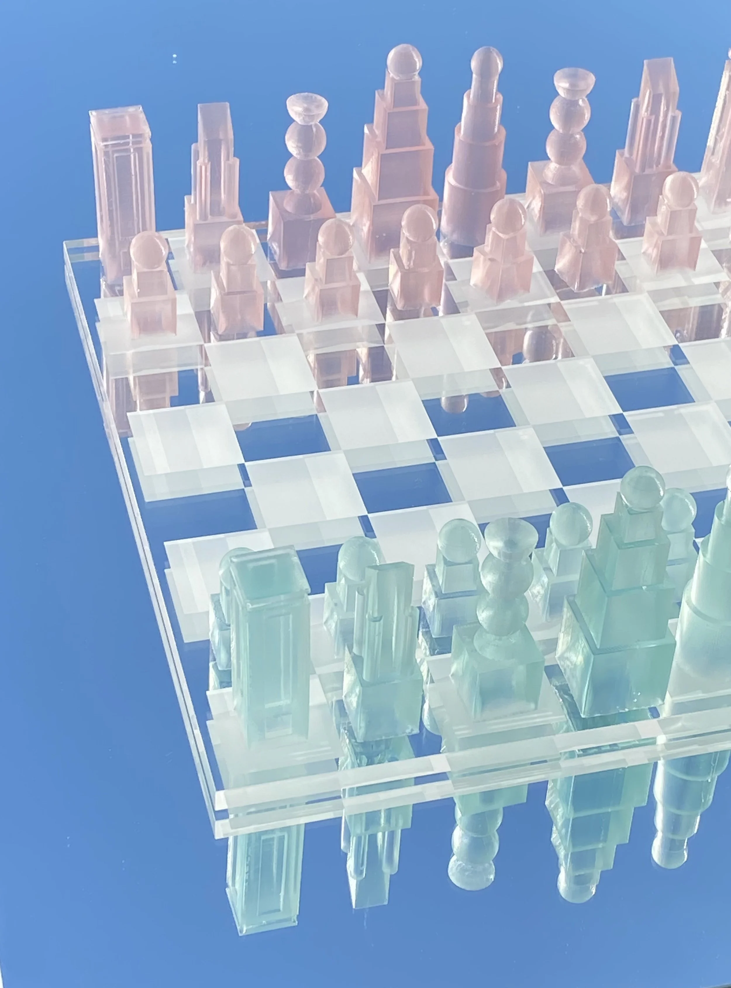 chess game handmade 3d printed resin art — tetri.objects
