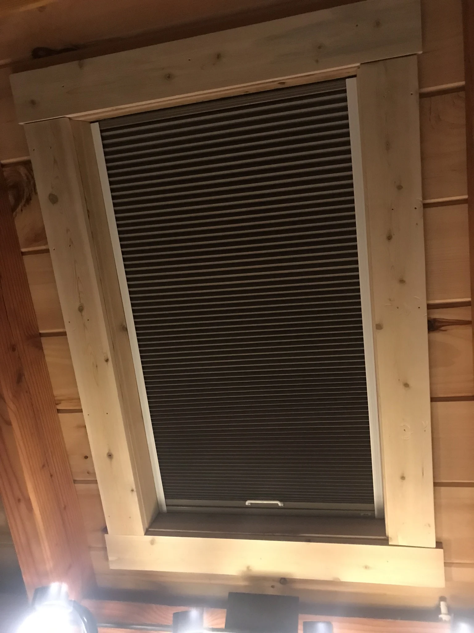 Skylight Trim & Shades — Tiny Timber Frame House