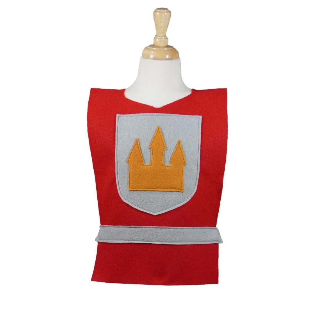 Charcoal Gray Knight Costume Tunic — Teatots Party Shop