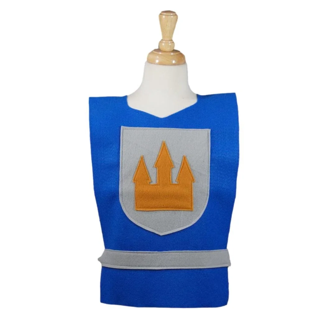 Charcoal Gray Knight Costume Tunic — Teatots Party Shop