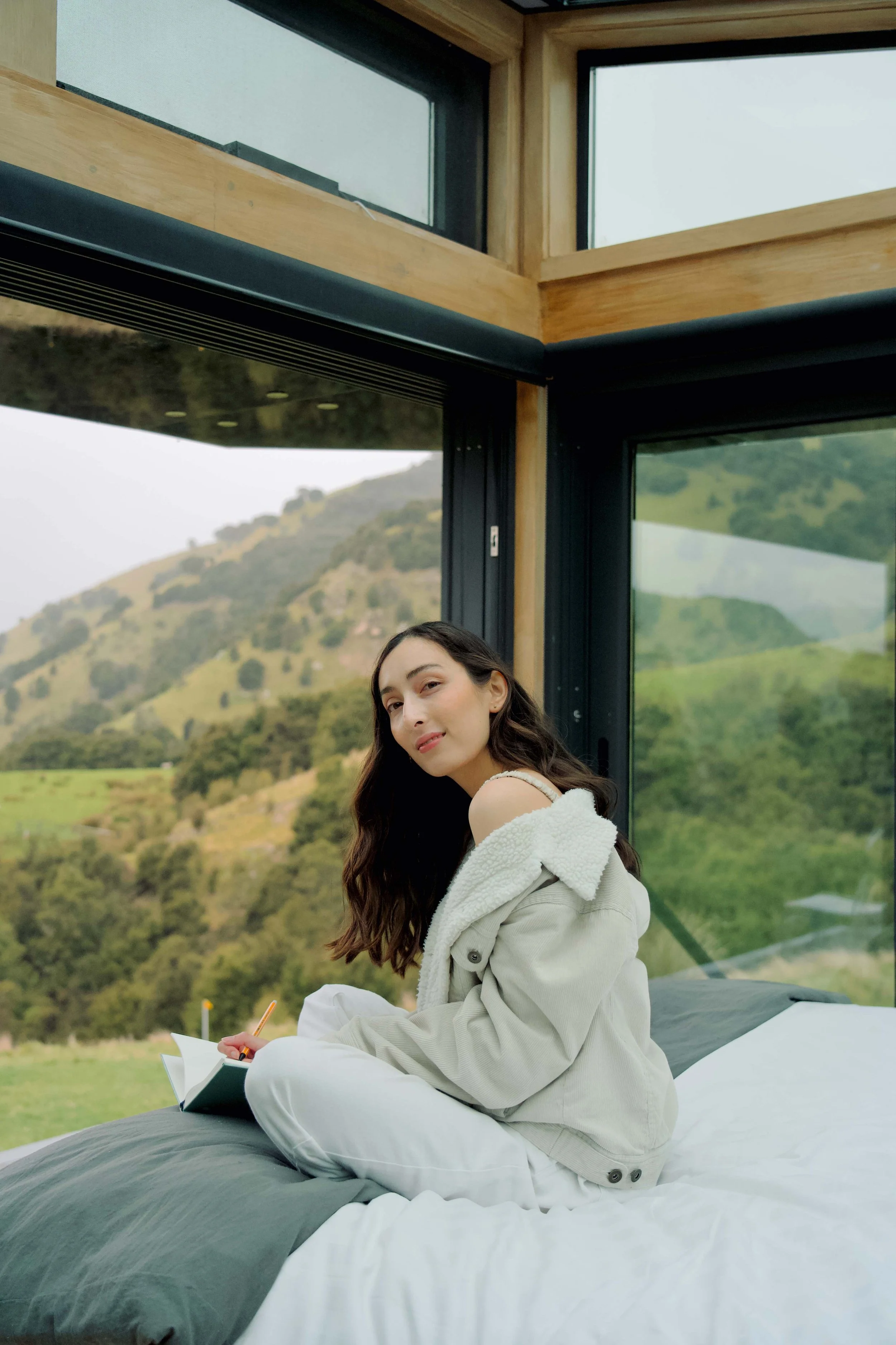 Sleeping in a glass cabin: Manakau PurePod, Kaikoura New Zealand ...