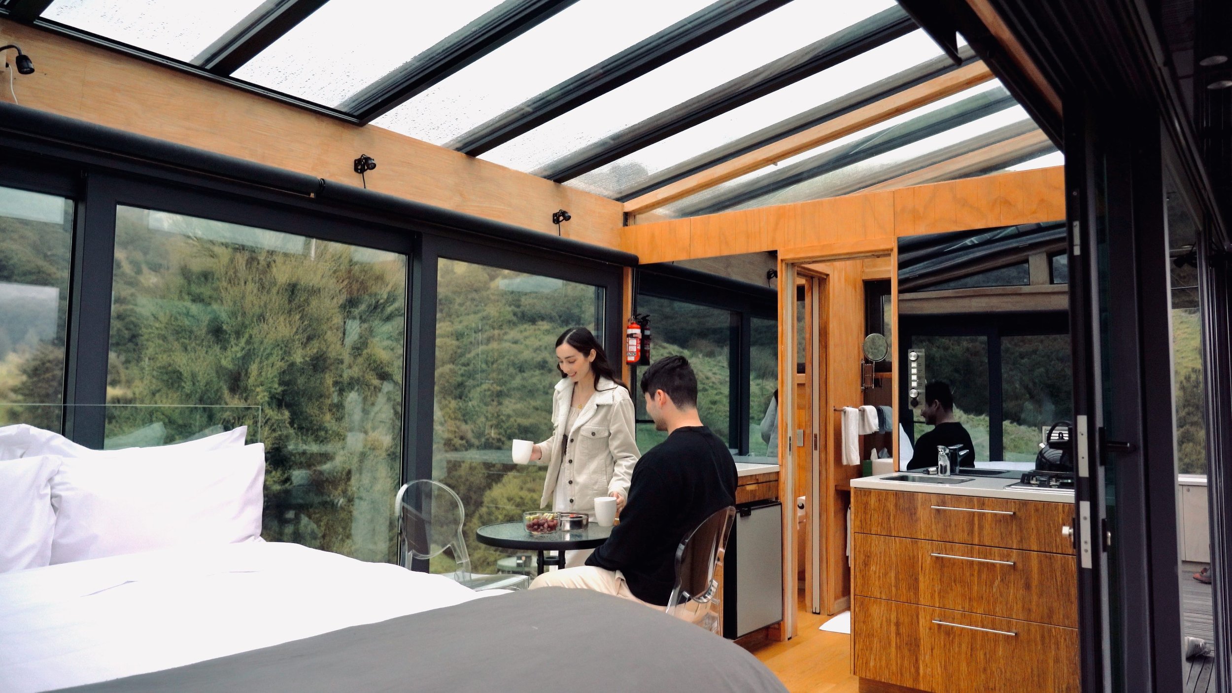 Sleeping in a glass cabin: Manakau PurePod, Kaikoura New Zealand ...