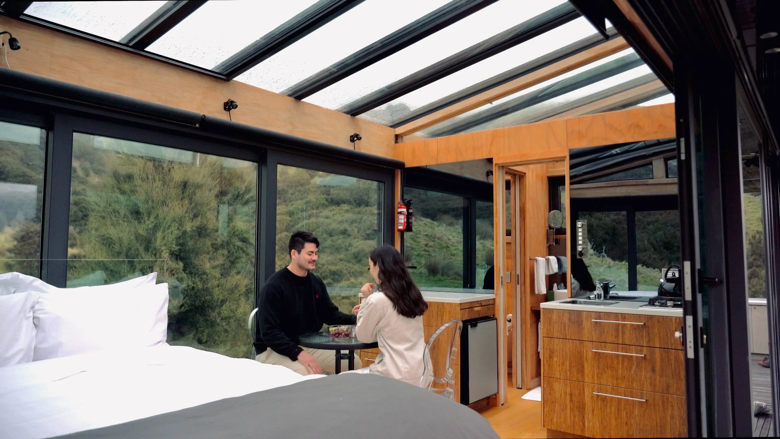 Sleeping in a glass cabin: Manakau PurePod, Kaikoura New Zealand ...