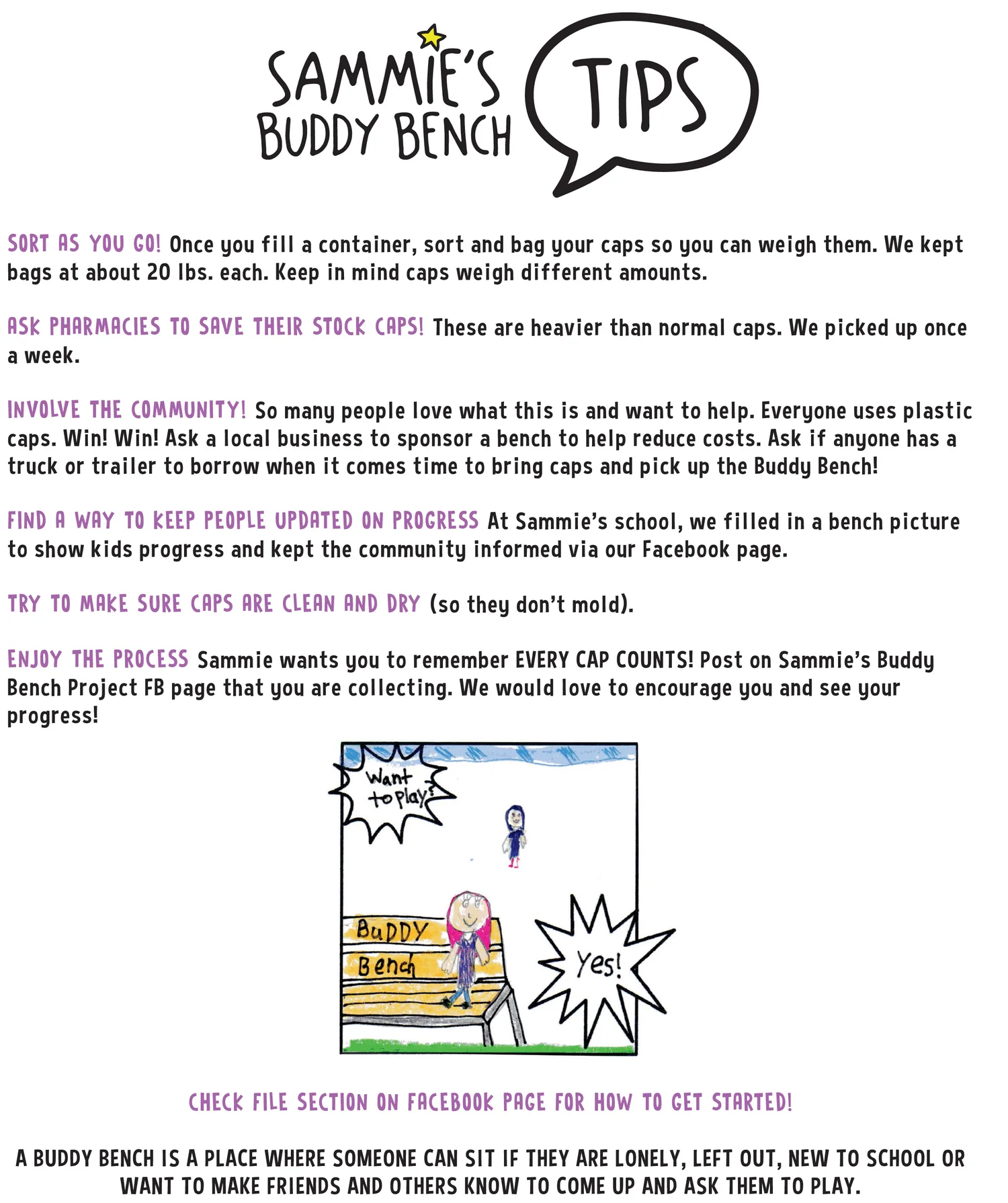 Sammie S Buddy Bench Project