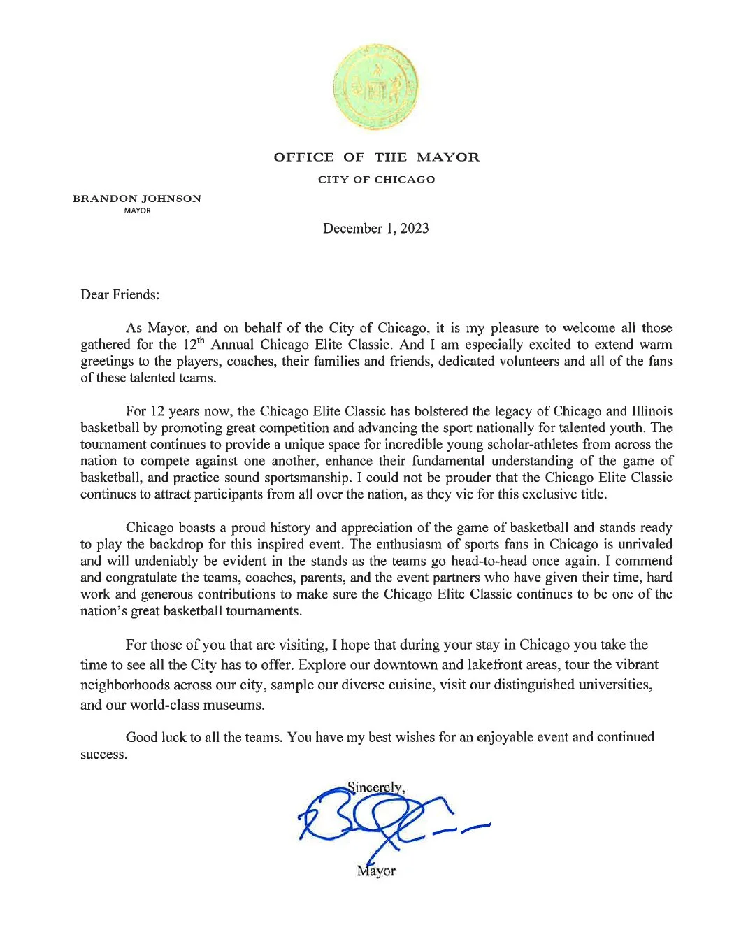 About — Chicago Elite Classic