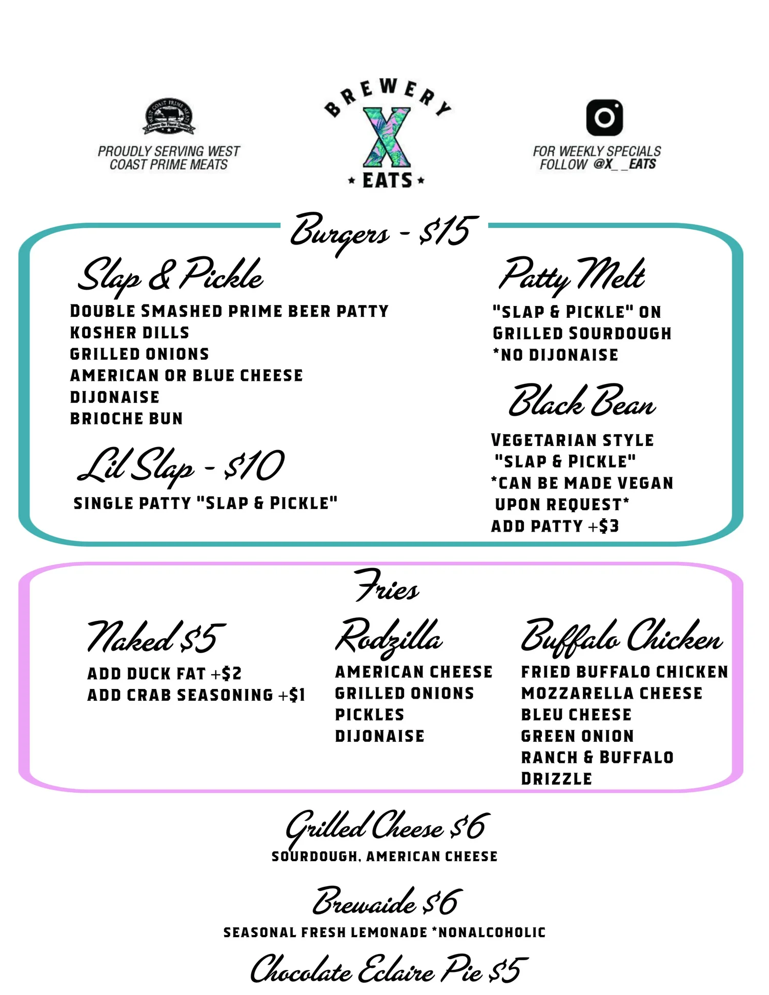 X EATS — Brewery X