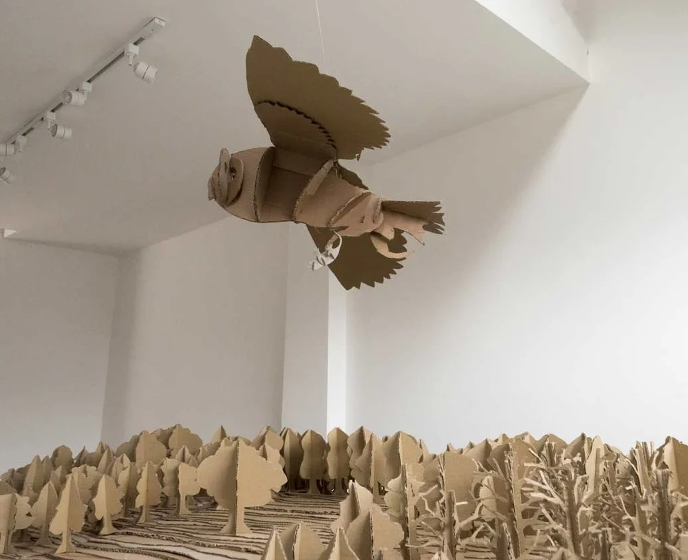 Herne Bay artist creates Kent wildlife scenes using giant cardboard ...