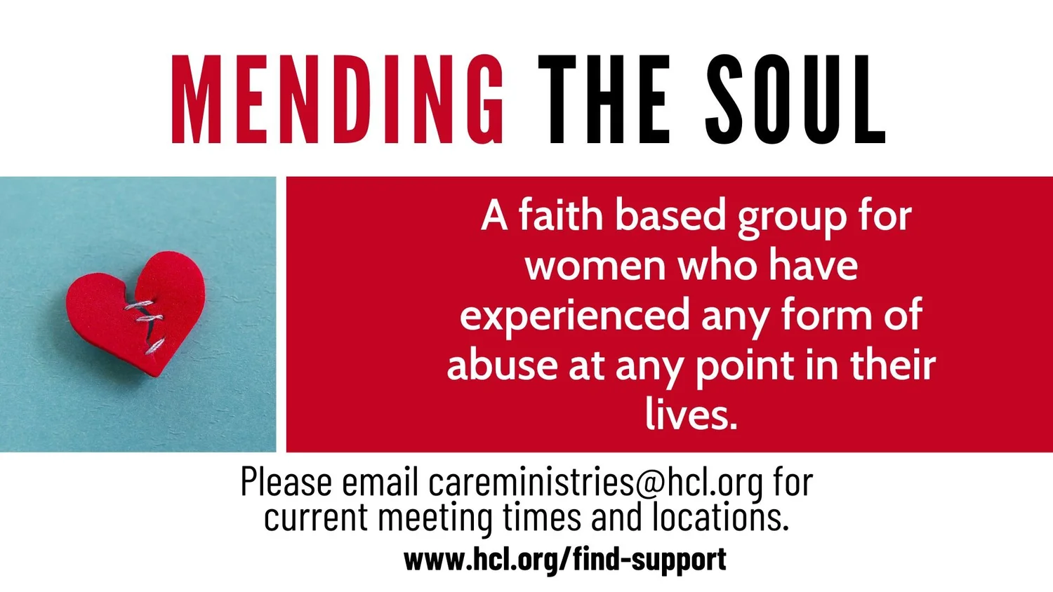 Mending the Soul — Hales Corners Lutheran Church