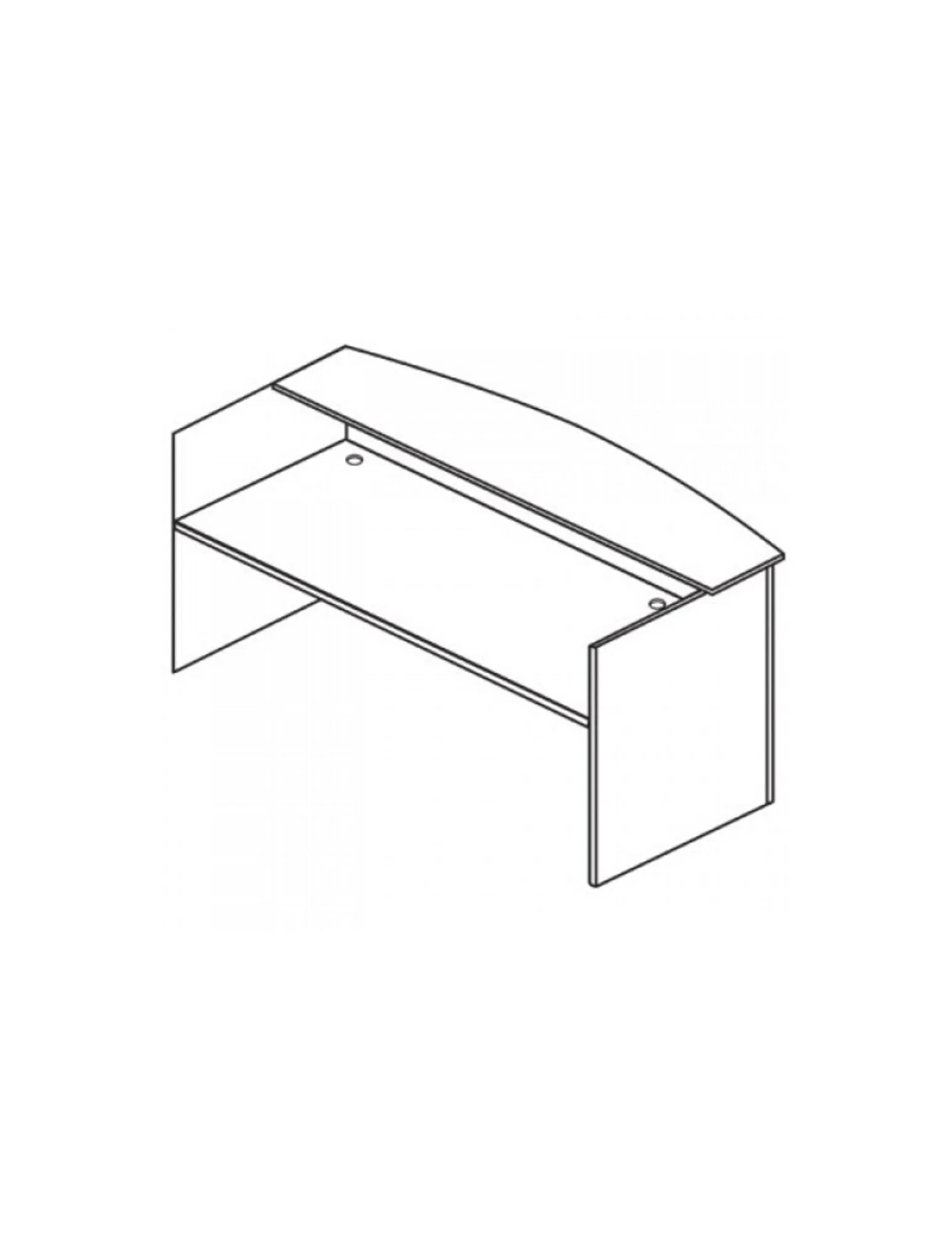 K Series Reception Desk with Frosted Glass — Dynamic Office Services