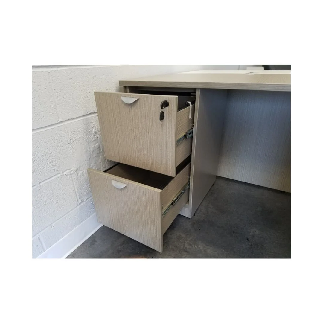 K Series Modern Glass Front Desk — Dynamic Office Services