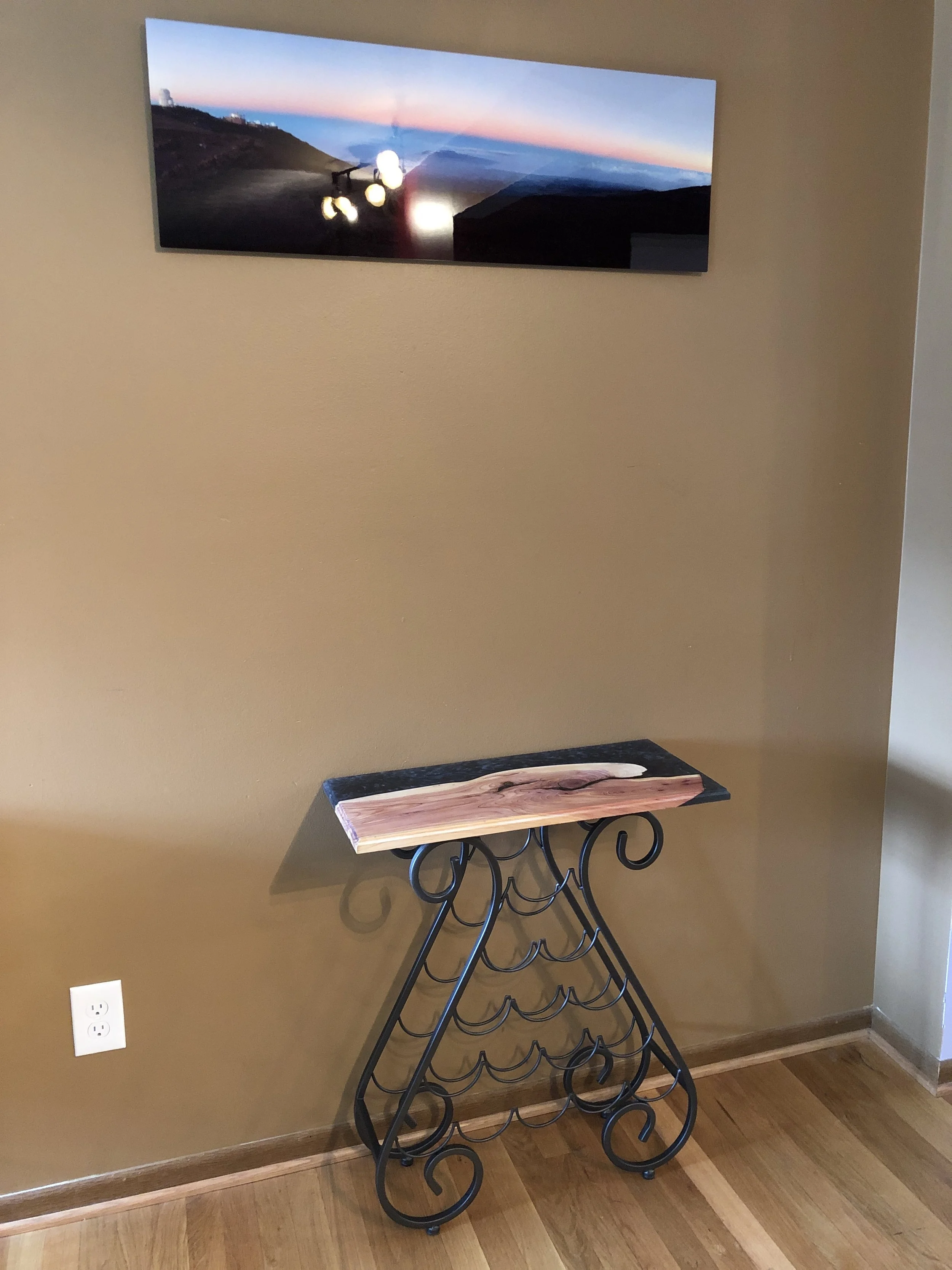 Red Cedar Wine Rack Table — Hunter Design Company