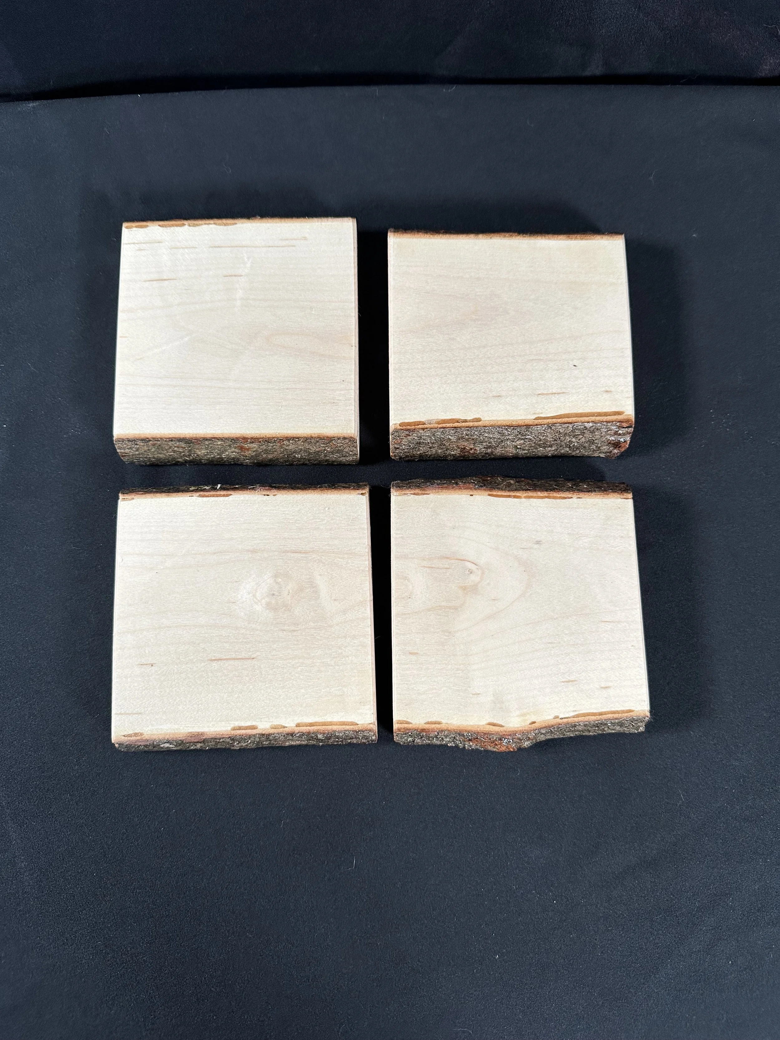 Live Edge Poplar Coasters — Hunter Design Company