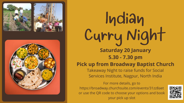 Book Your Slot! Curry Night Fundraiser — Six Streets