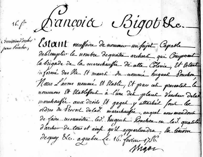 Le rang militaire d'archer — The French-Canadian Genealogist