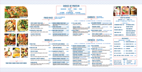 —MENU— — Rice & Spice Thai Cuisine