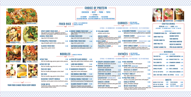 —MENU— — Rice & Spice Thai Cuisine