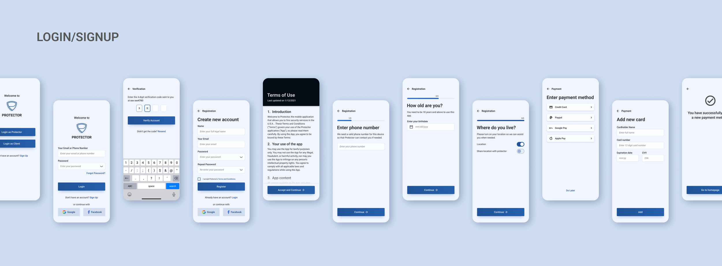 Protector App Design — DEEPTI MANDLEKAR