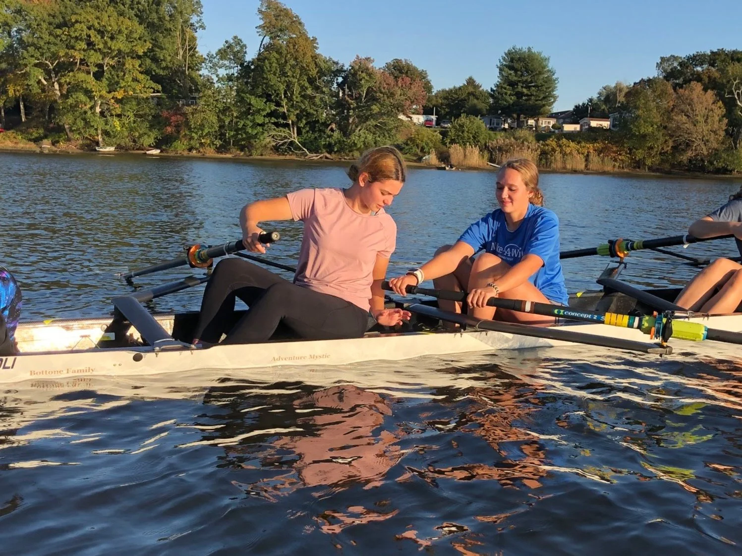 A Simple Way to Position Rowers At Catch and Finish Angles in Team Boats