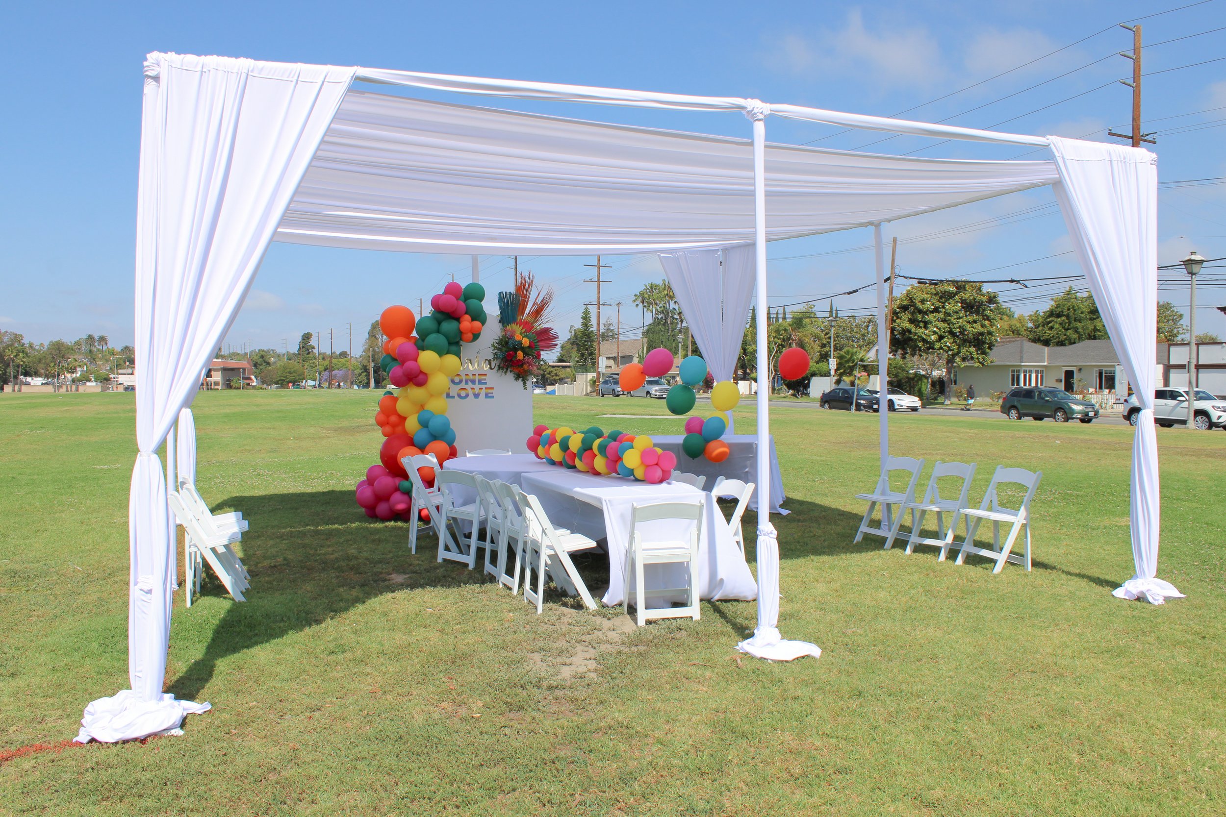 White Luxury Canopy $2.75 per sq ft — Glitzy Event Rentals