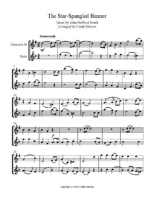 Star Spangled Banner Violin Beginners The Star Spangled Banner