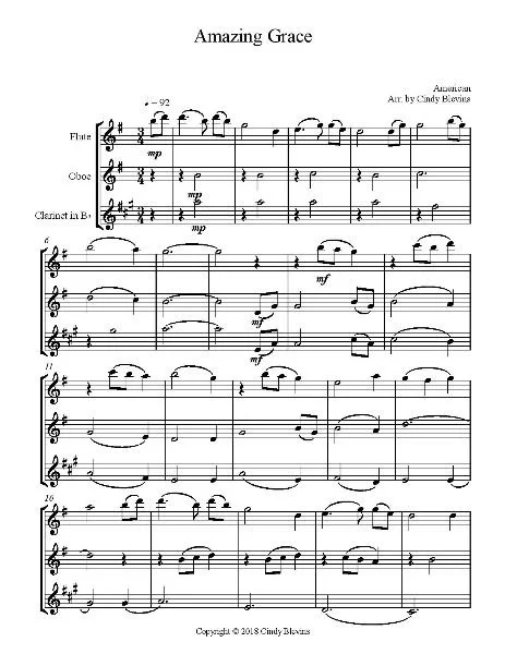 Amazing Grace Flute Duet