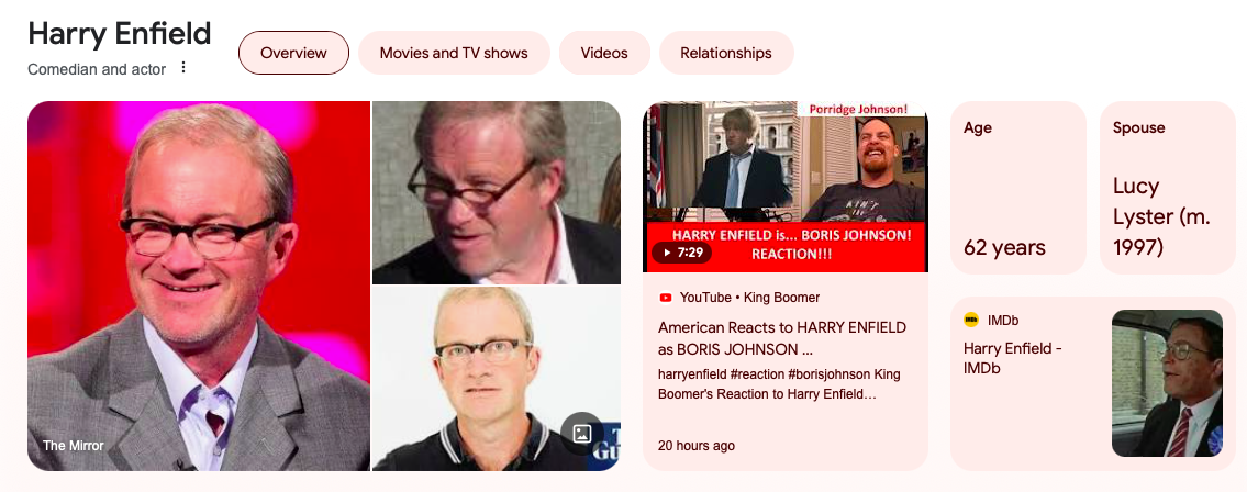 harry enfield Lucy lyster aborted Harold Lott — Home