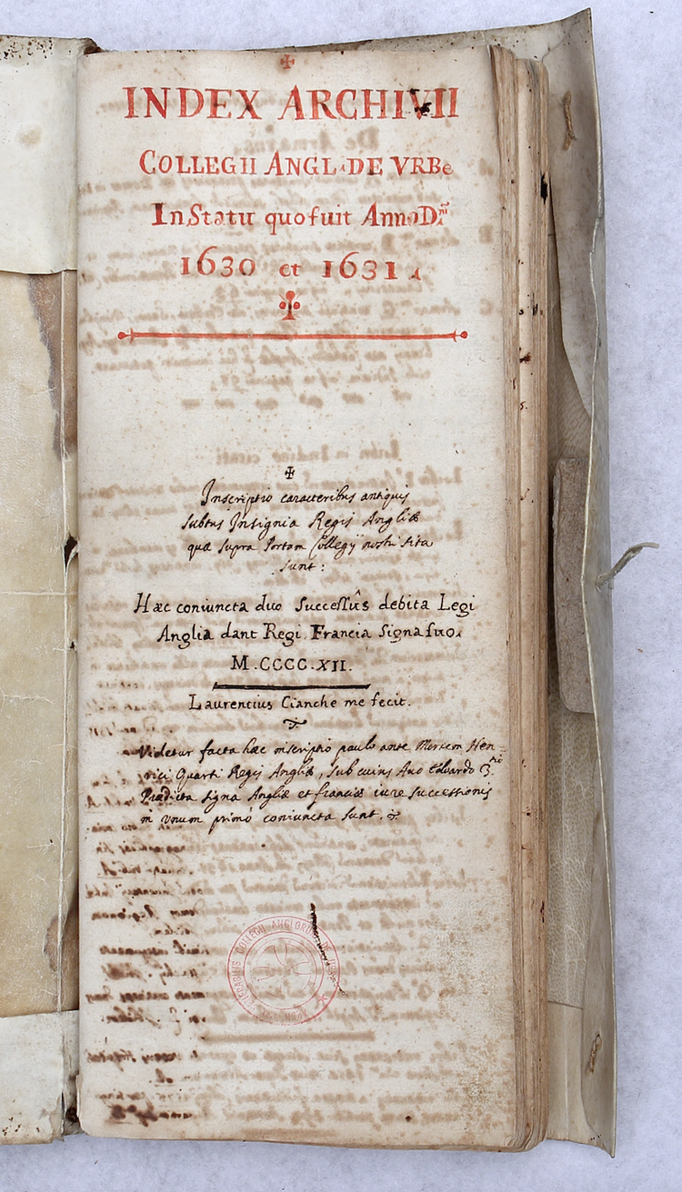 The Rectorate of Thomas Fitzherbert, SJ, 1618–39 — VEC Heritage Collections