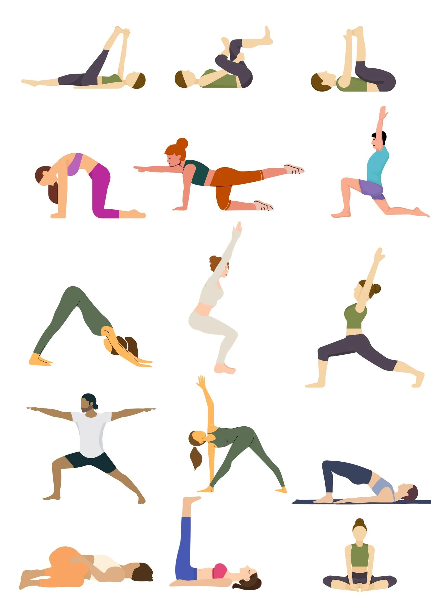 Yoga Positions Chart