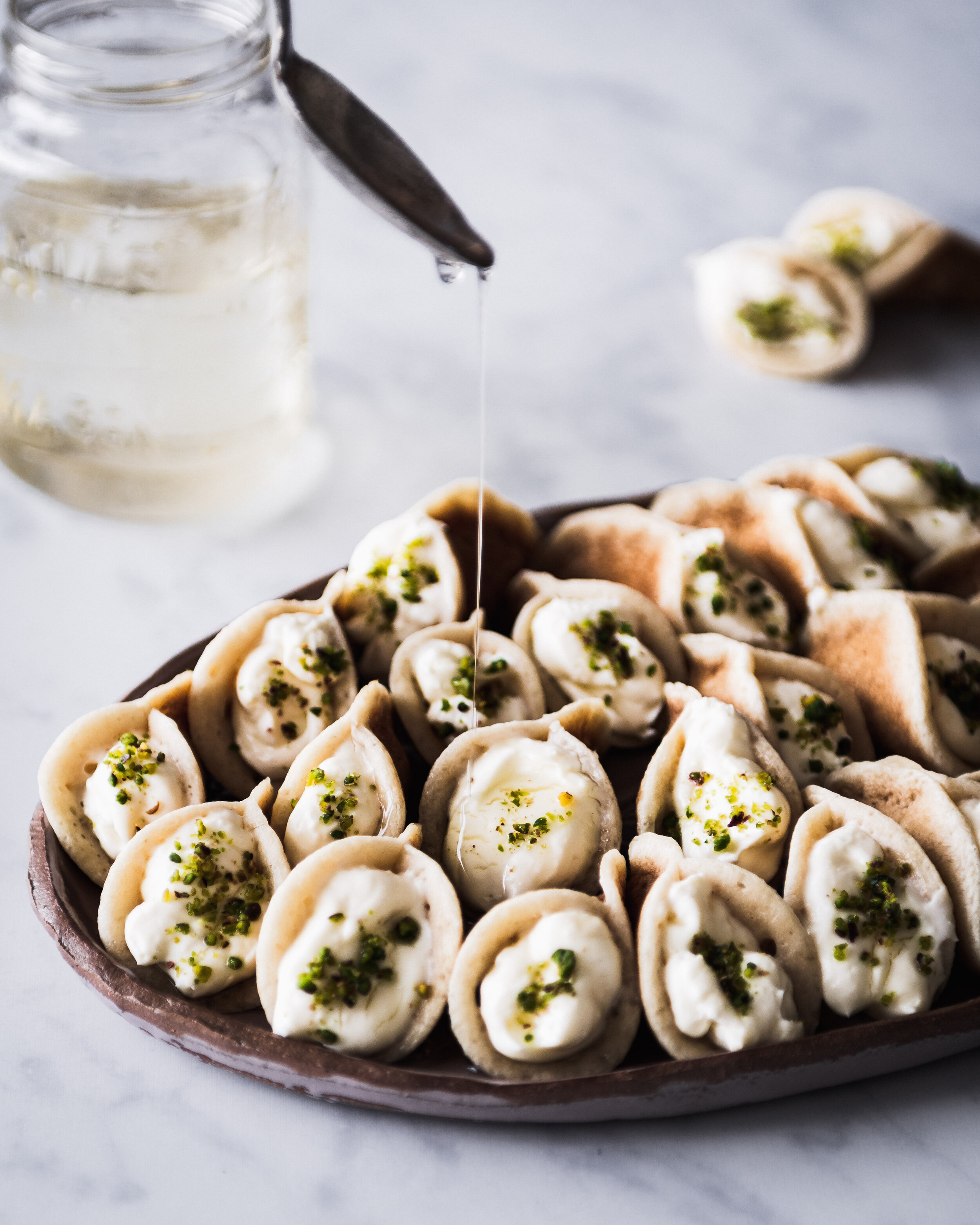 Qatayef Asafiri (Cream-Filled Bird Pancakes) — Omayah Cooks // Syrian ...