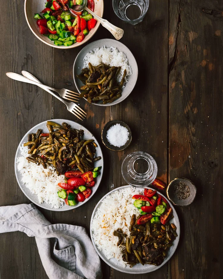 Fasolia (Syrian Green Beans with Beef and Tomato) — Omayah Cooks