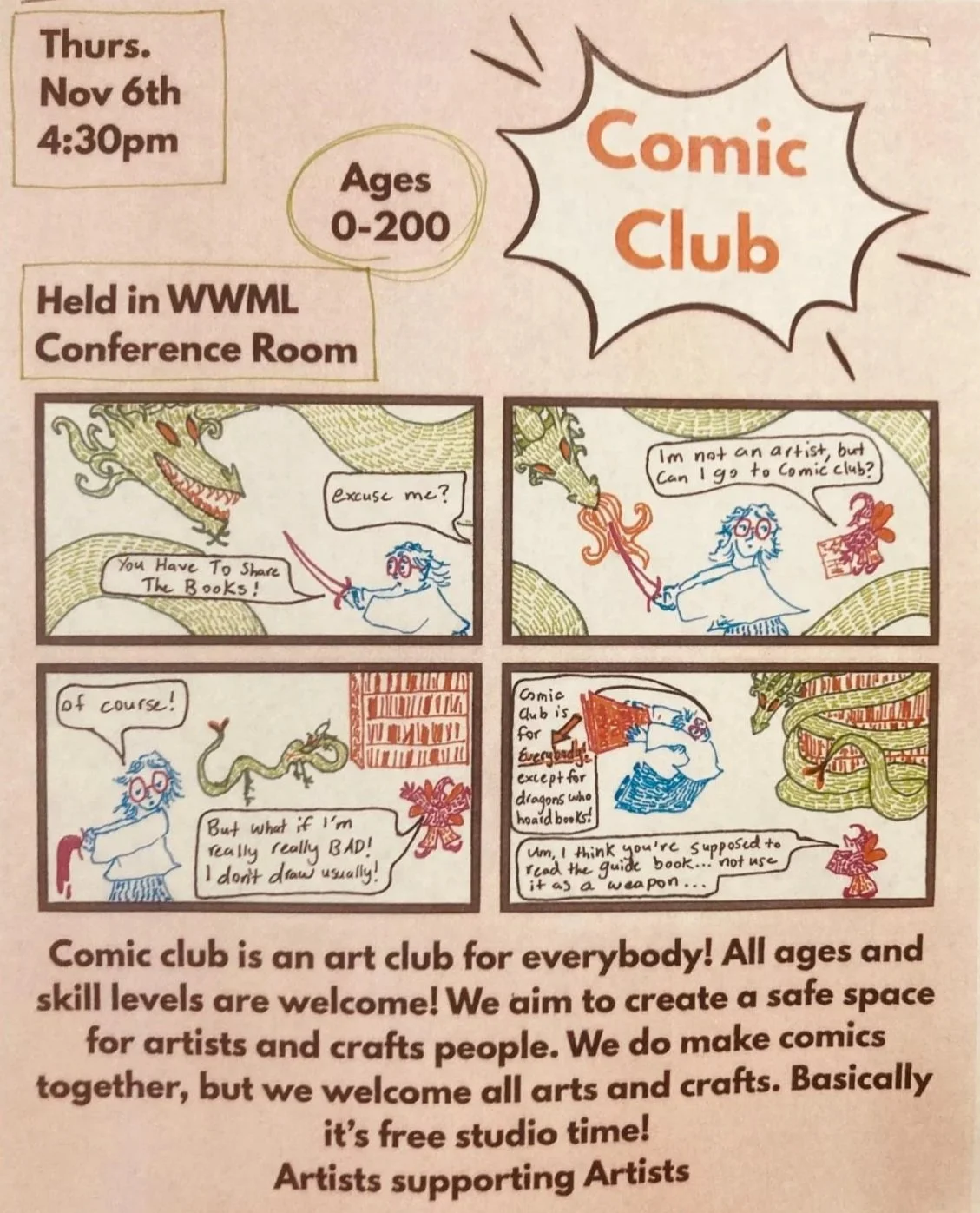 NEW! COMIC CLUB — The Willoughby Wallace Memorial Library