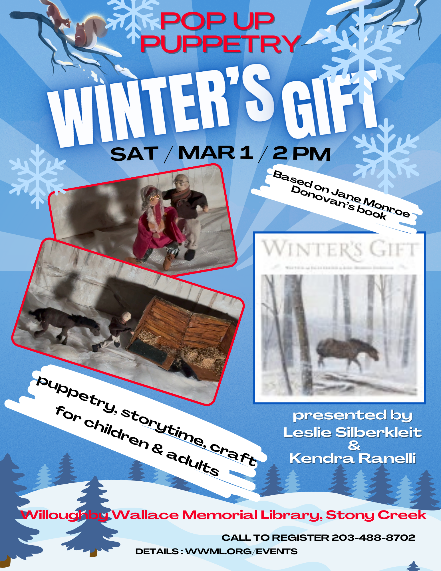 Pop Up Puppetry Winter's Gift / for Children & Adults — The Willoughby ...