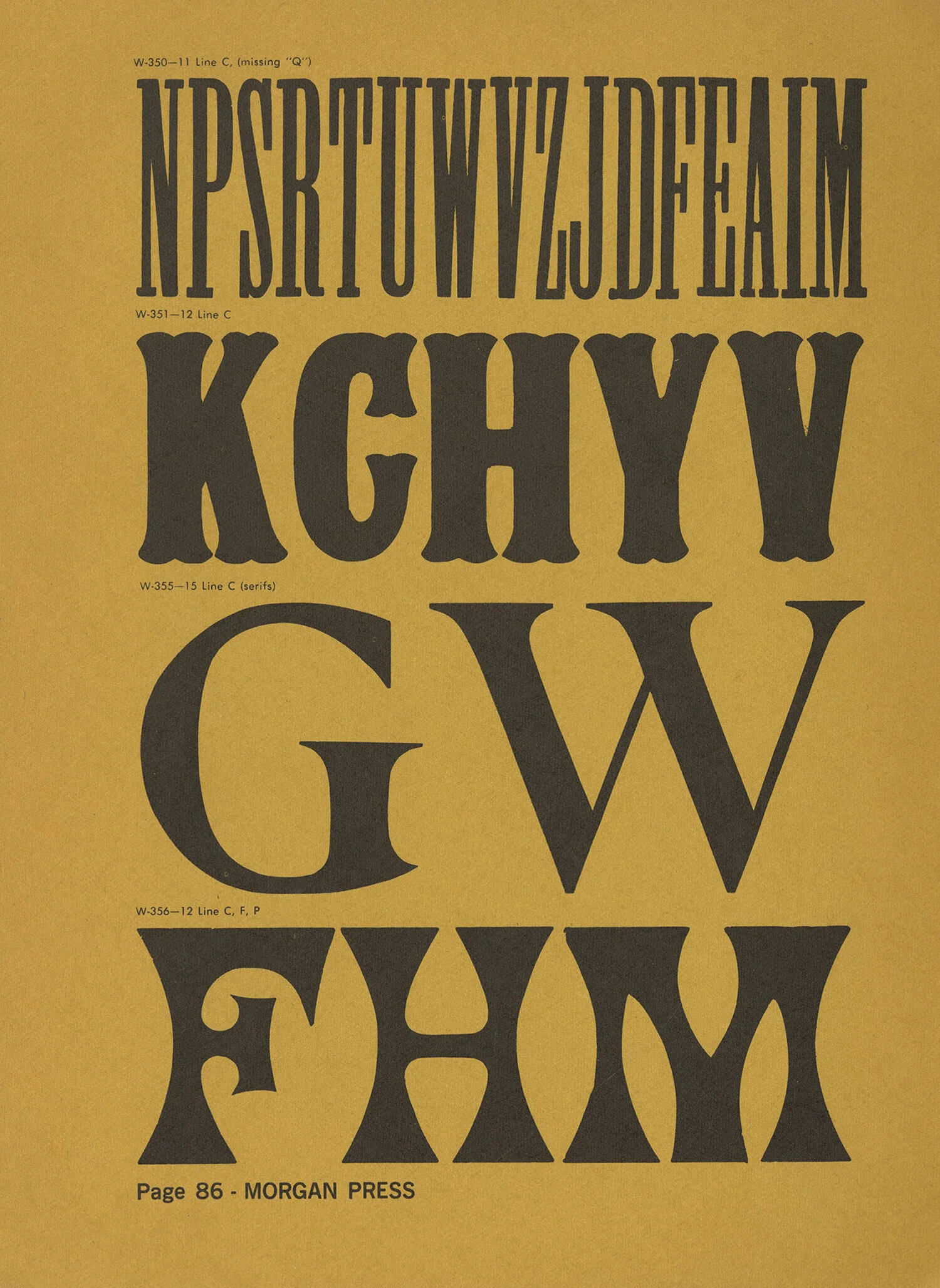 Morgan Press Wood Type Catalog — The Peculiar Manicule