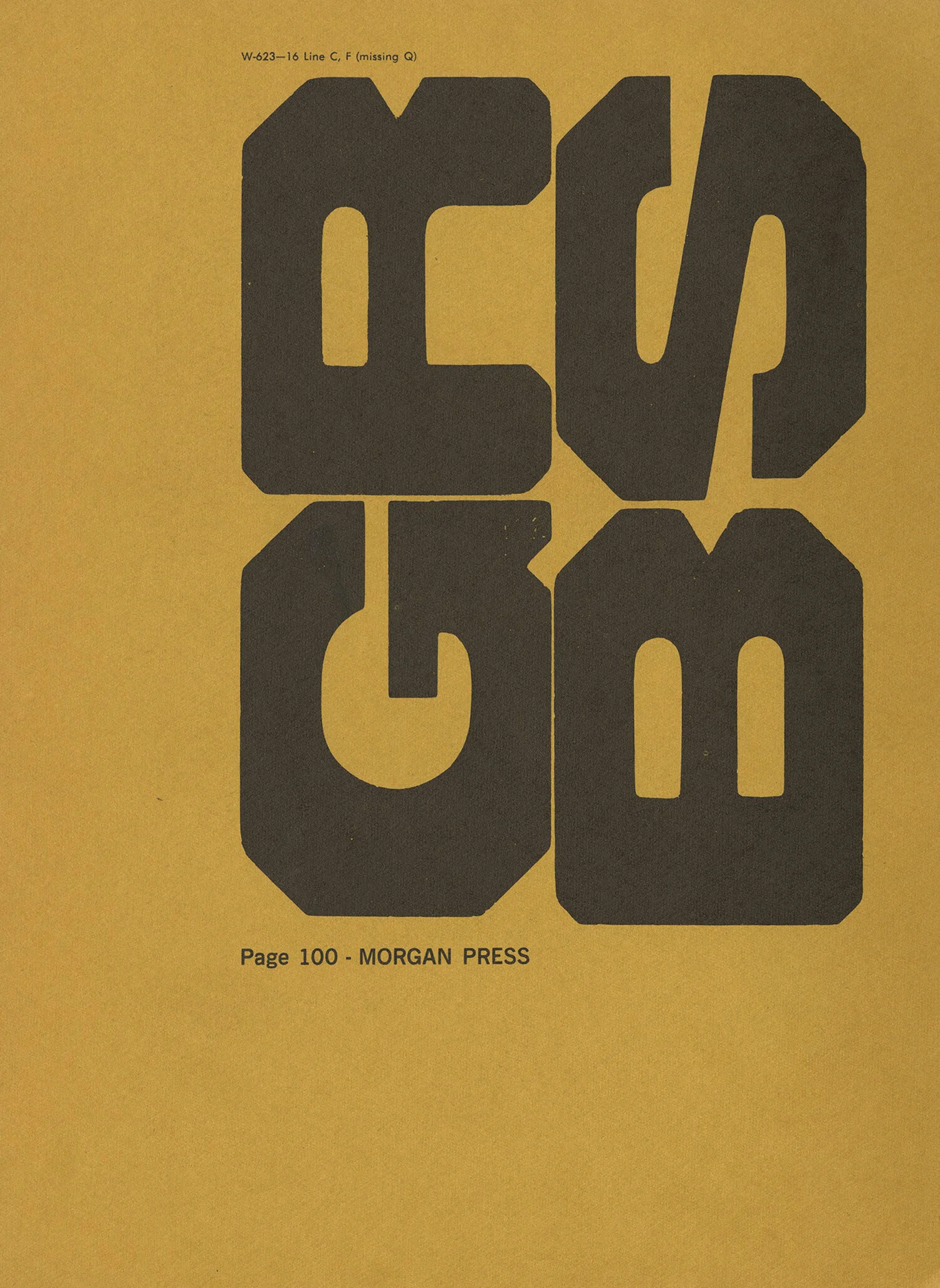 Morgan Press Wood Type Catalog — The Peculiar Manicule