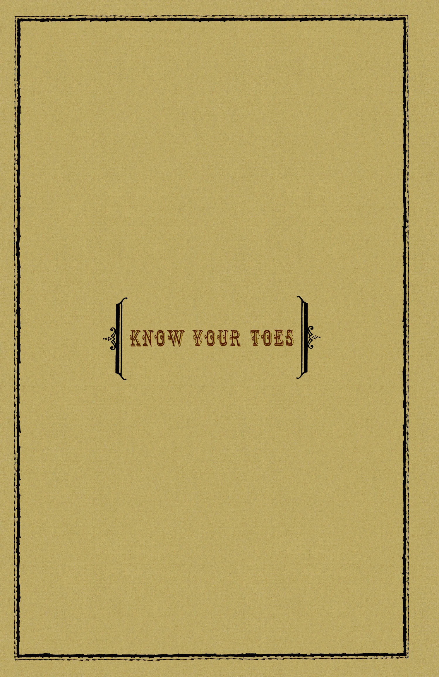 Know Your Toes — The Peculiar Manicule