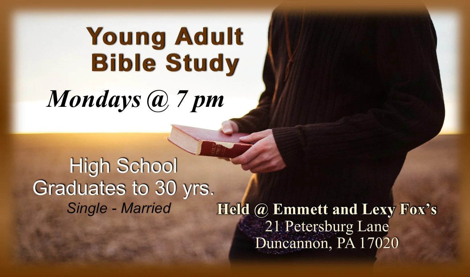 Adult Bible Study — New Harvest Community Church