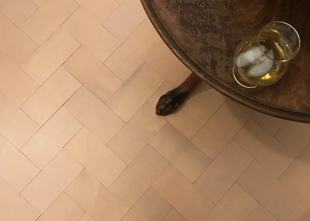 Leather floor tile — Architectural Leather Works