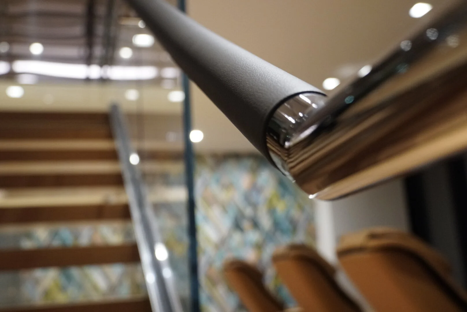 leather wrapped handrails — Architectural Leather Works