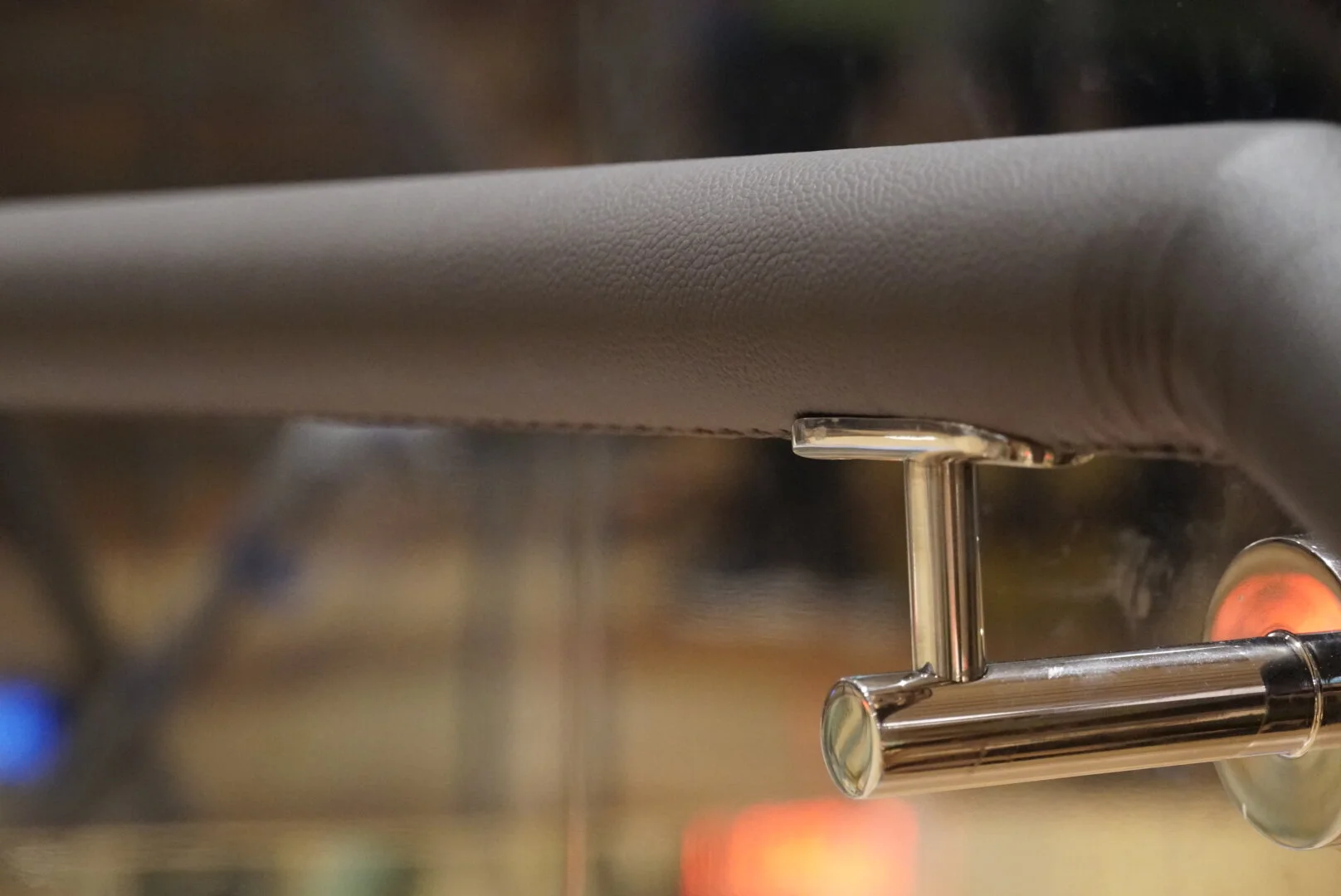 leather wrapped handrails — Architectural Leather Works