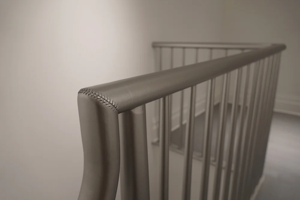 leather wrapped handrails — Architectural Leather Works