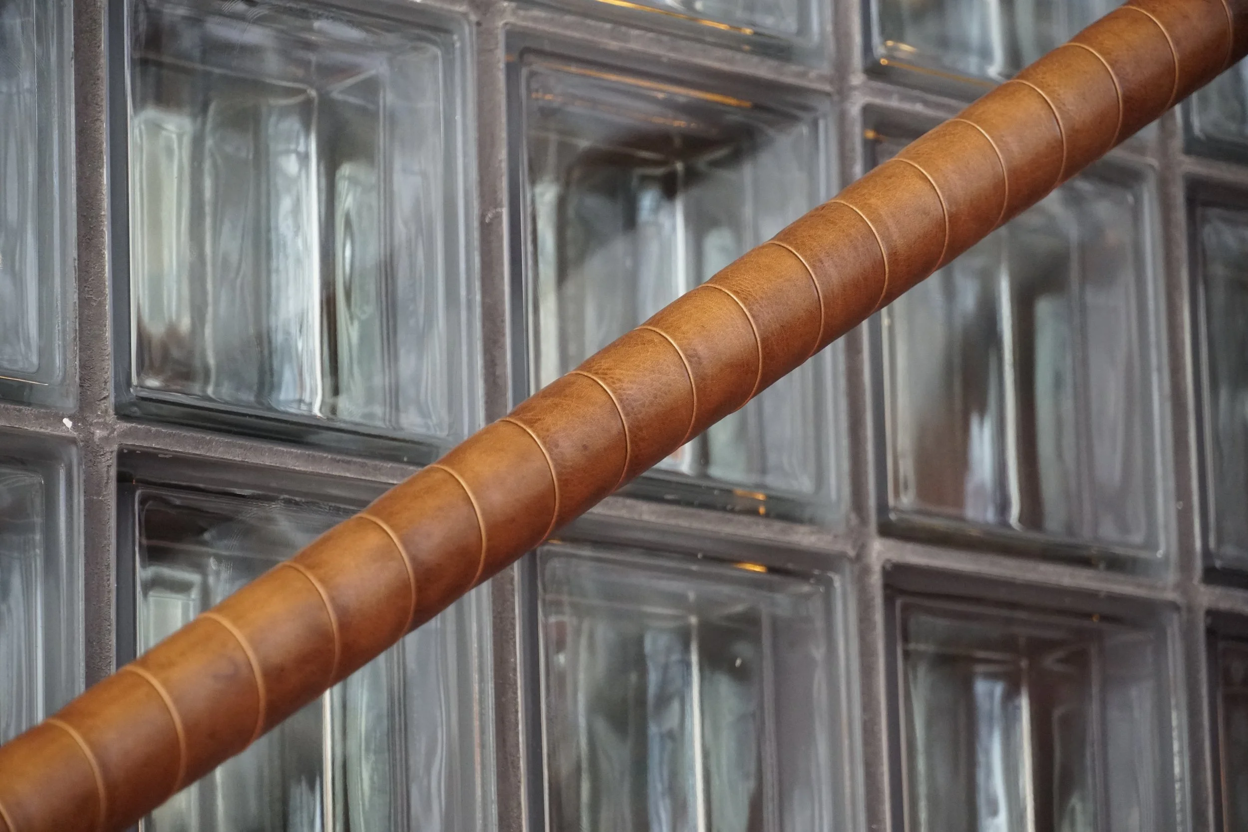 leather wrapped handrails — Architectural Leather Works