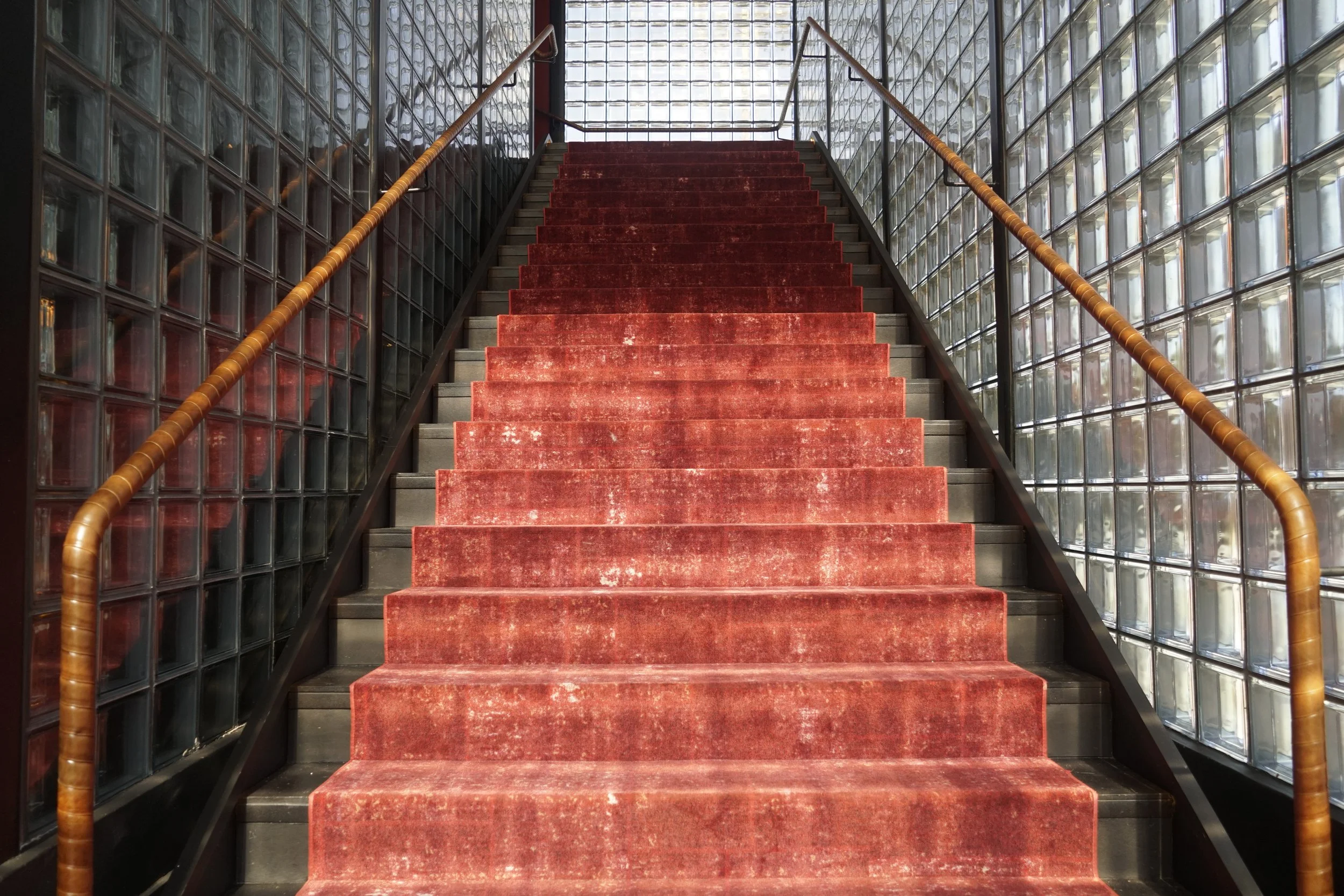 leather wrapped handrails — Architectural Leather Works
