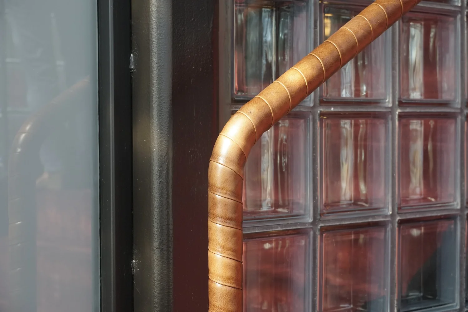 leather wrapped handrails — Architectural Leather Works