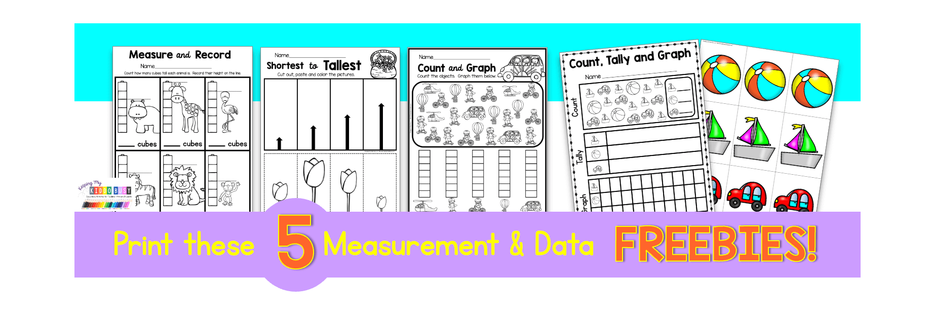 Measurement and Data Kindergarten Math Unit - FREEBIES — Keeping My ...